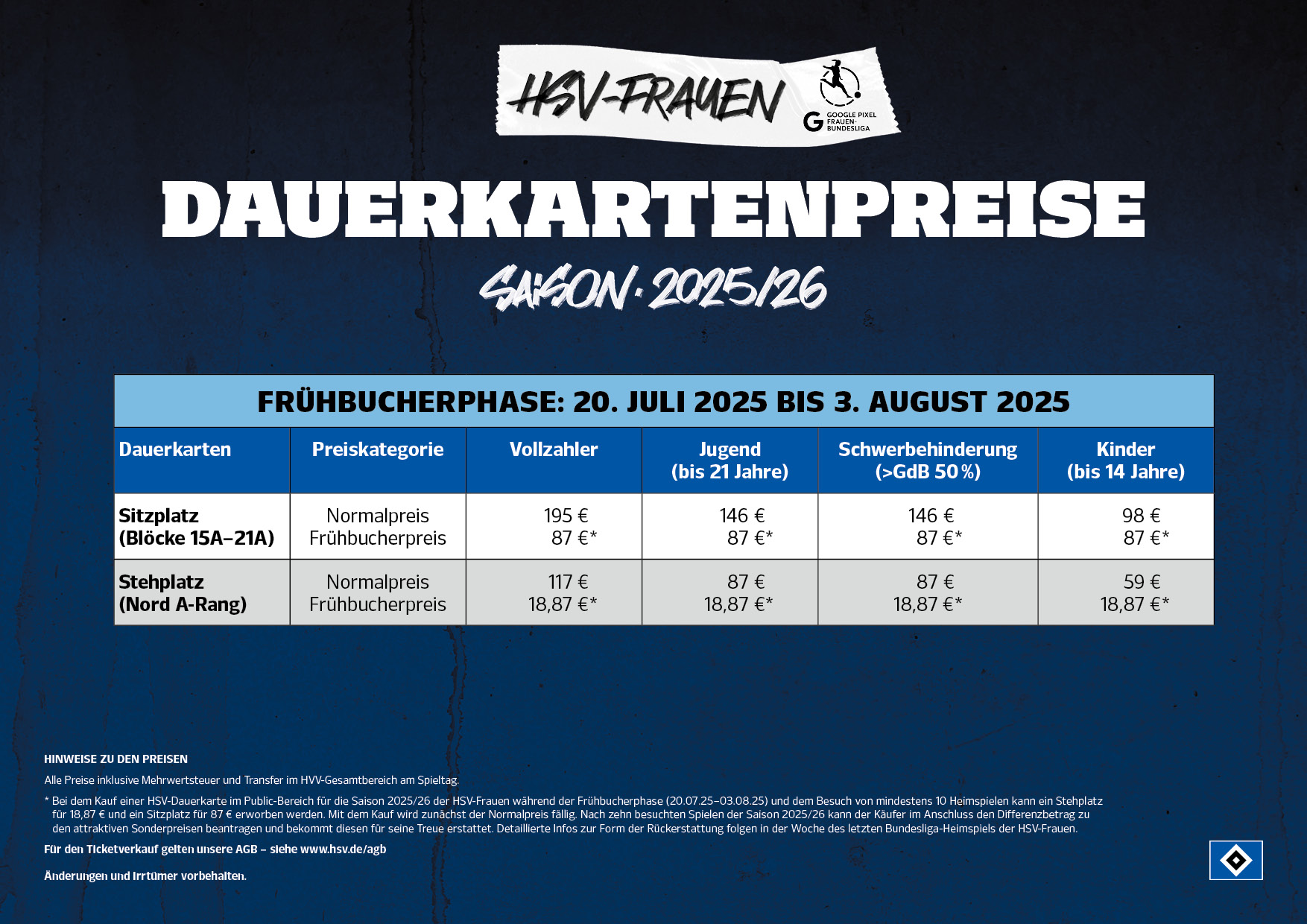 HSV Frauen Dauerkarten 2025-26 | HSV.de