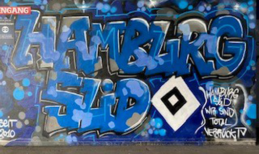 Wandgraffitis auf der Nordtribüne | HSV.de