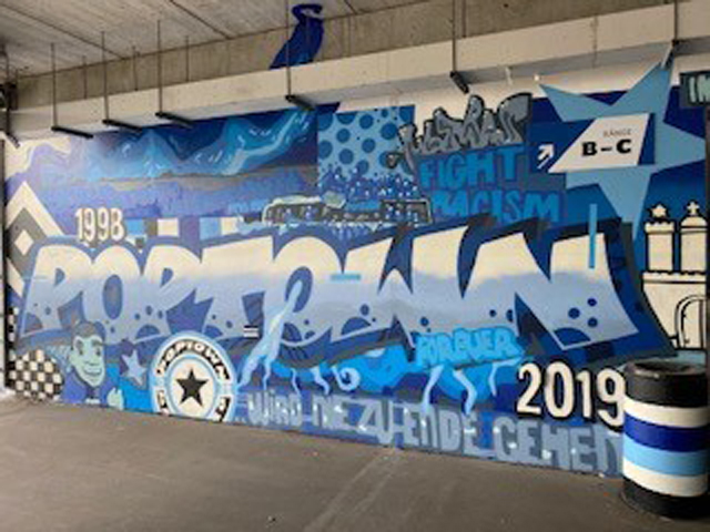 Wandgraffitis auf der Nordtribüne | HSV.de