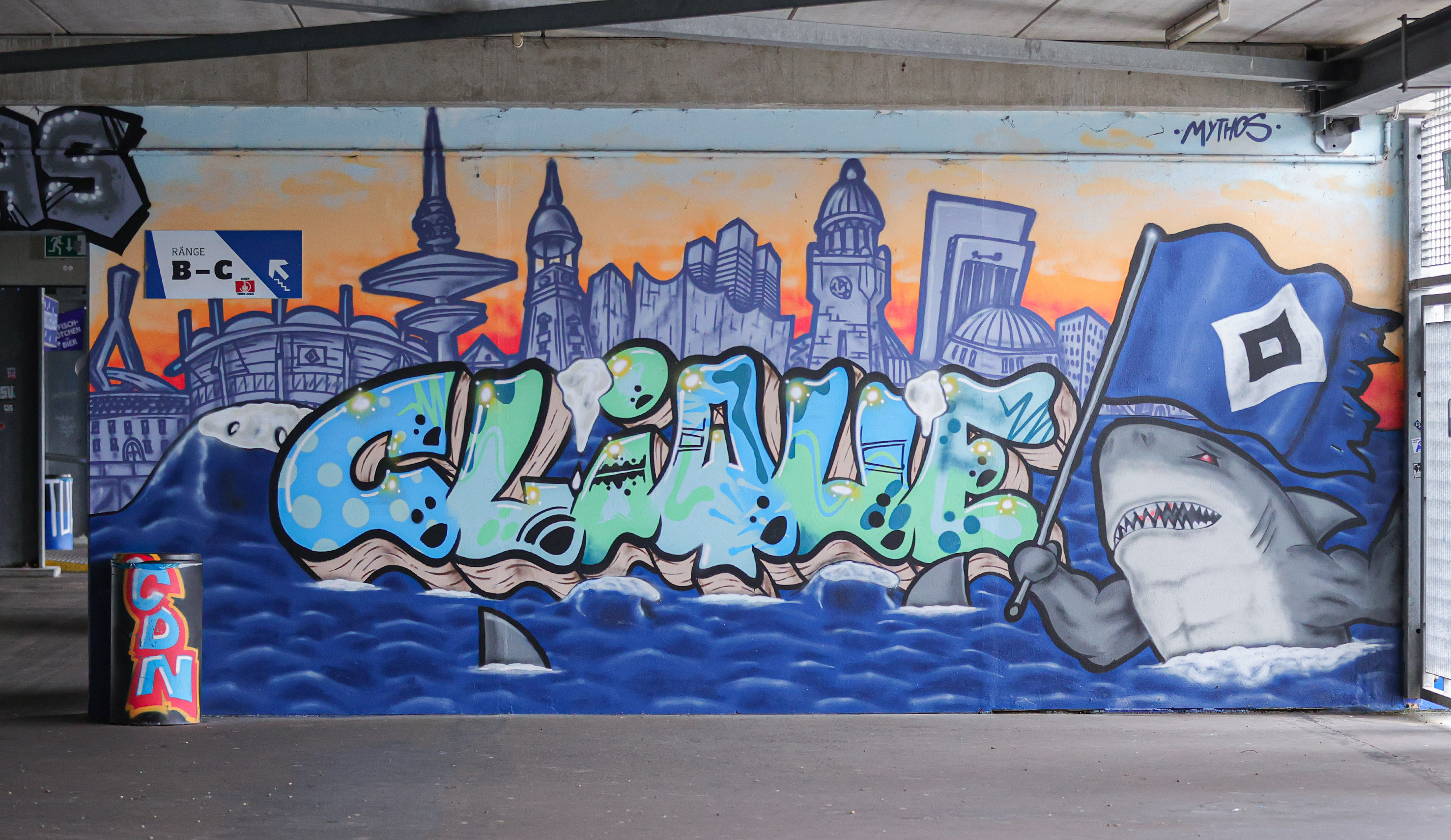 Wandgraffitis auf der Nordtribüne | HSV.de