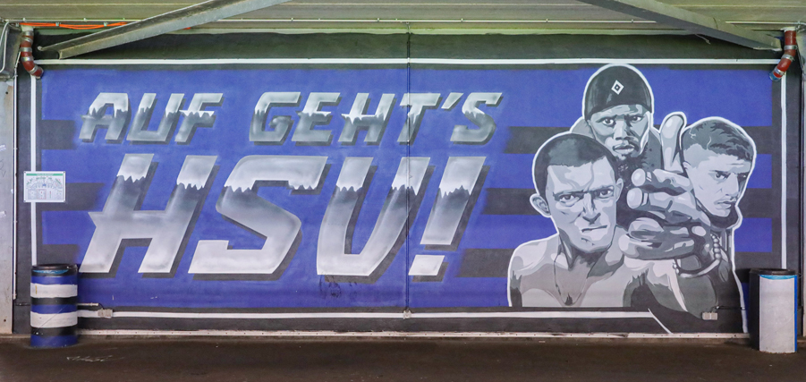 Wandgraffitis auf der Nordtribüne | HSV.de